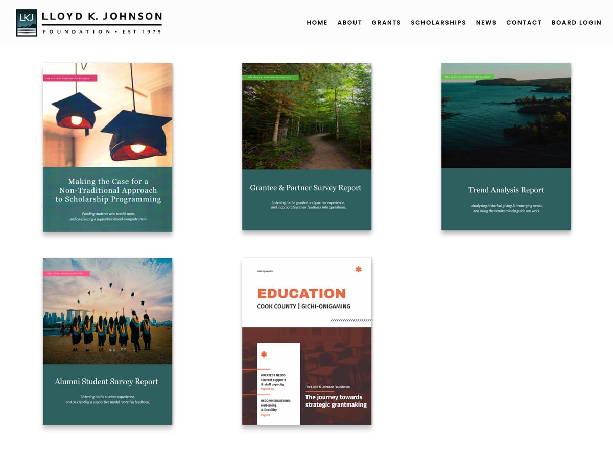 Foundation Reports - Lloyd K Johnson Foundation